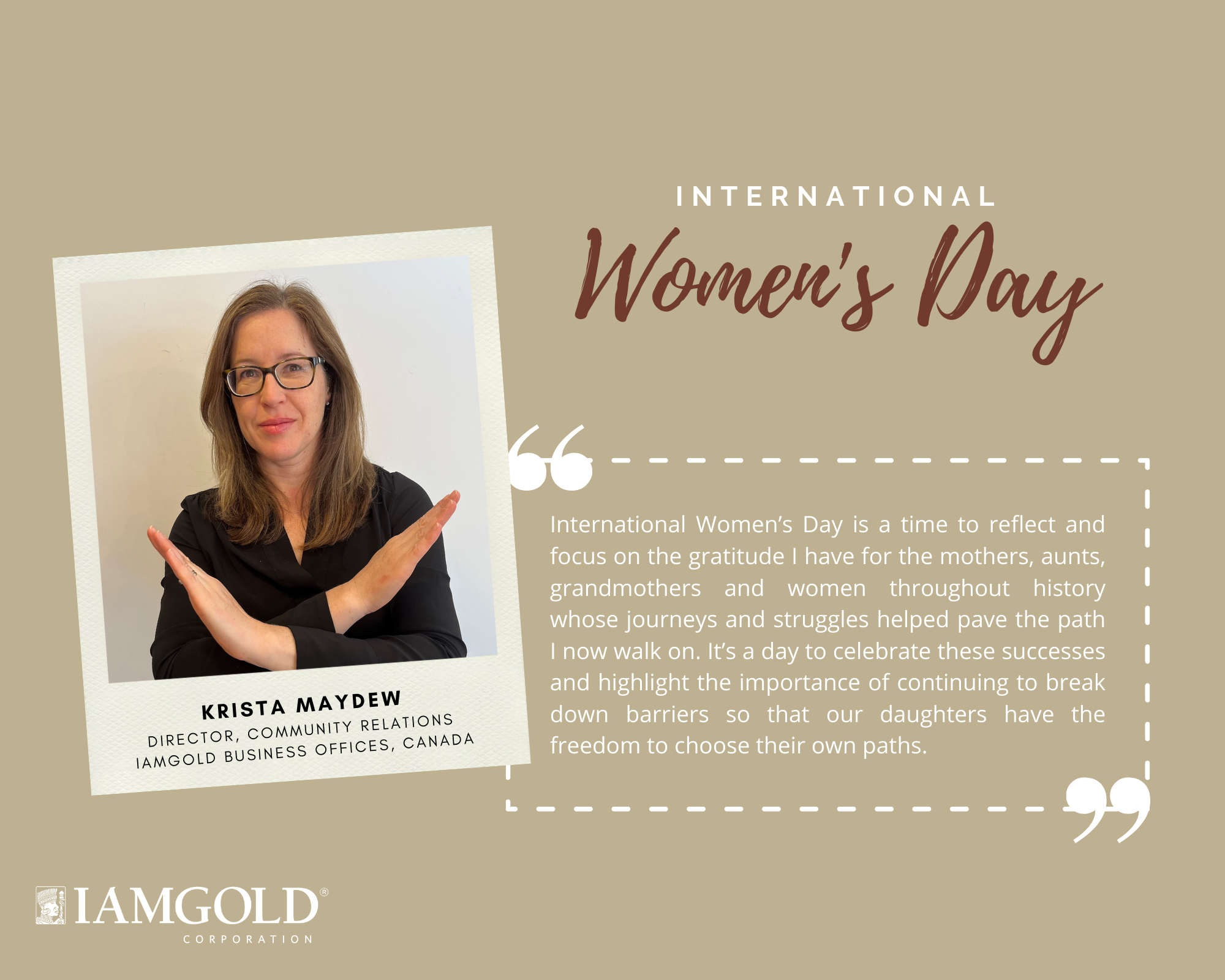 IAMGOLD Corporation - Celebrating International Women’s Day