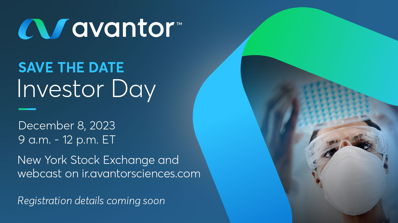 Avantor, Inc. - Save the Date: Avantor 2023 Investor Day