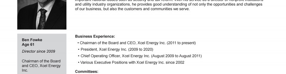 Xcel Energy Inc. 2020 Proxy Statement