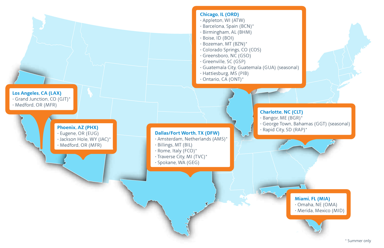 American Announces New Routes for the Summer Season - American Airlines ...
